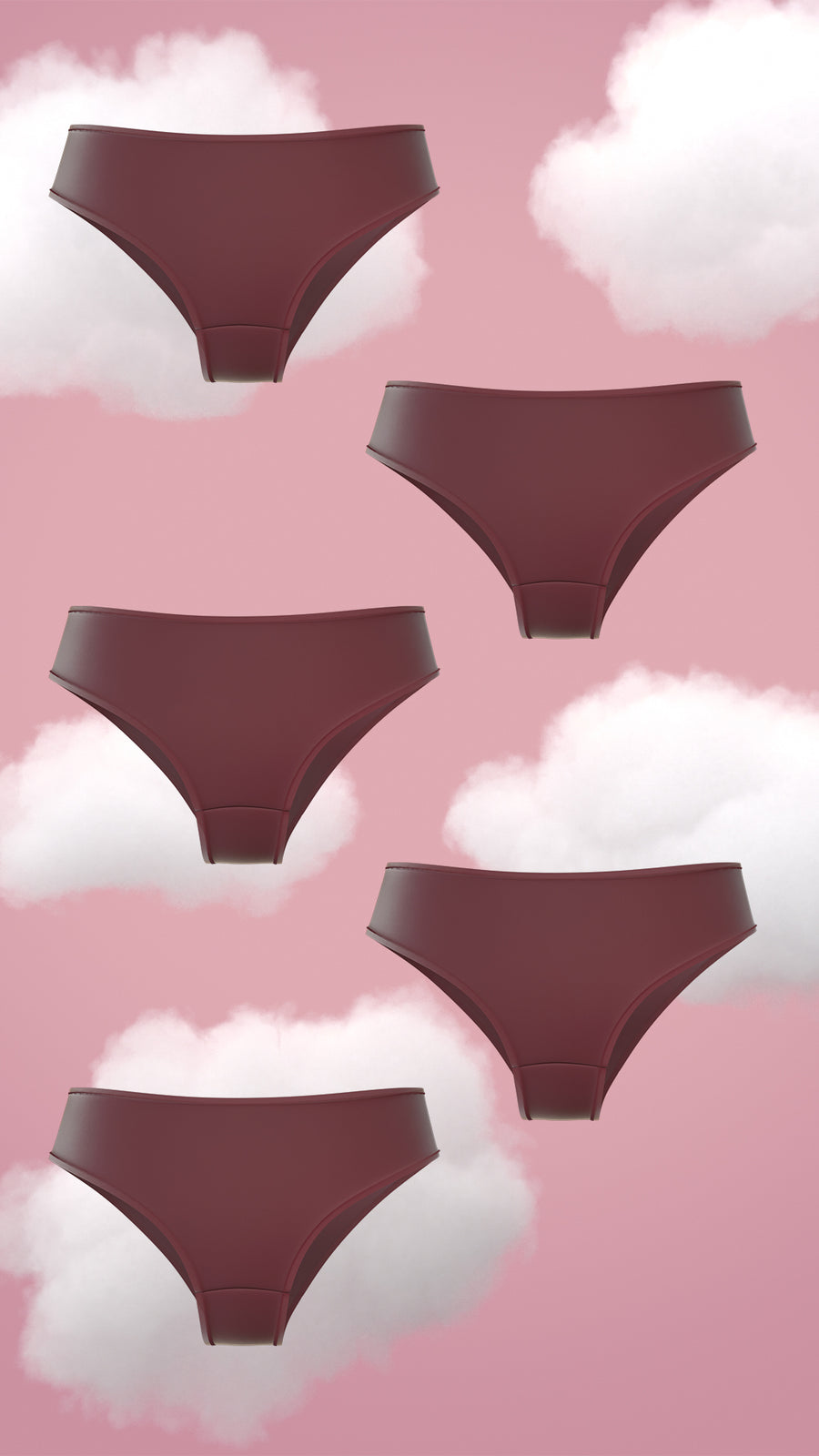 Set of 5 Hipster - Soothing Ruby Supima Modal Nessies – NeceSera